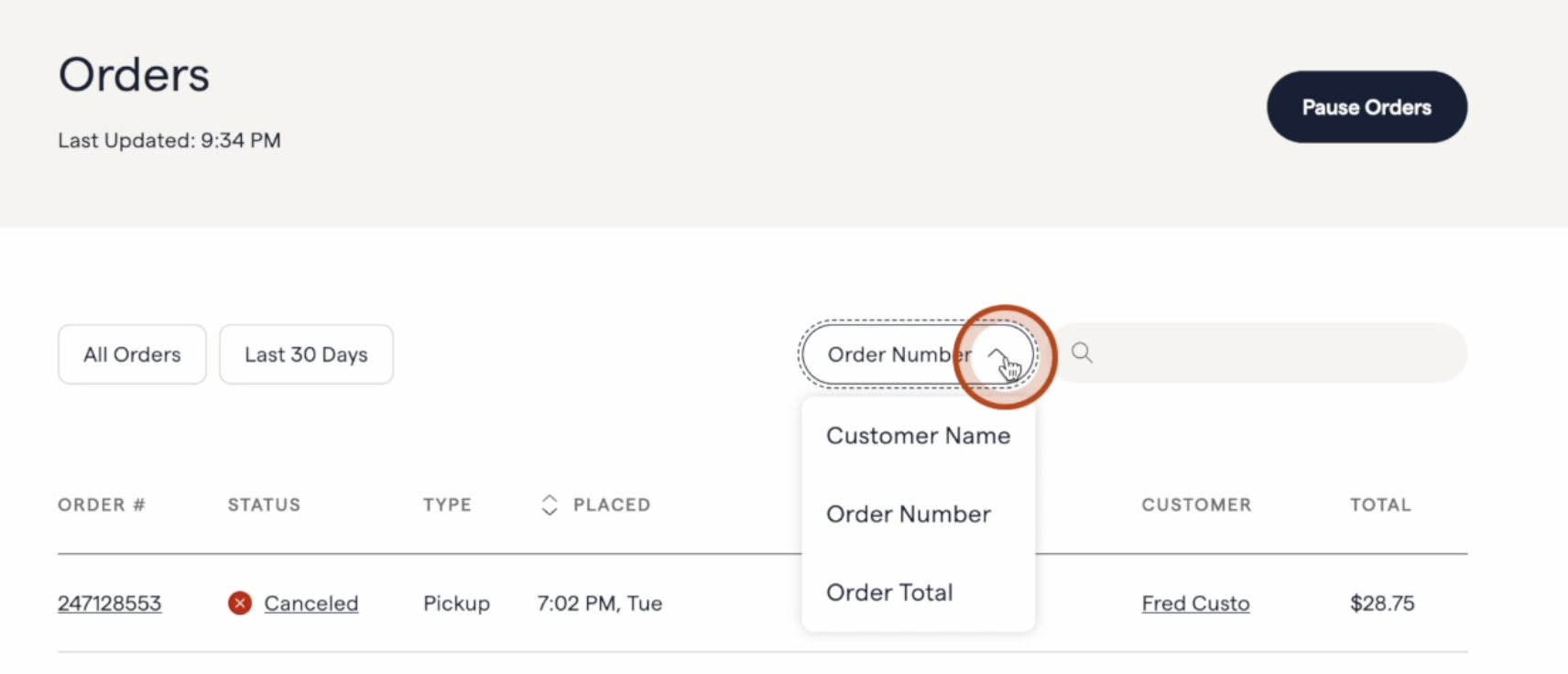 Where can I see my current and previous orders? - ChowNow