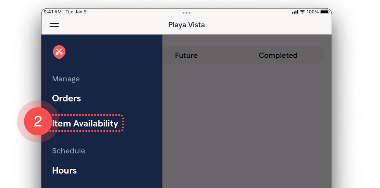 How do I use the ChowNow Business Manager app to update a menu item's ...