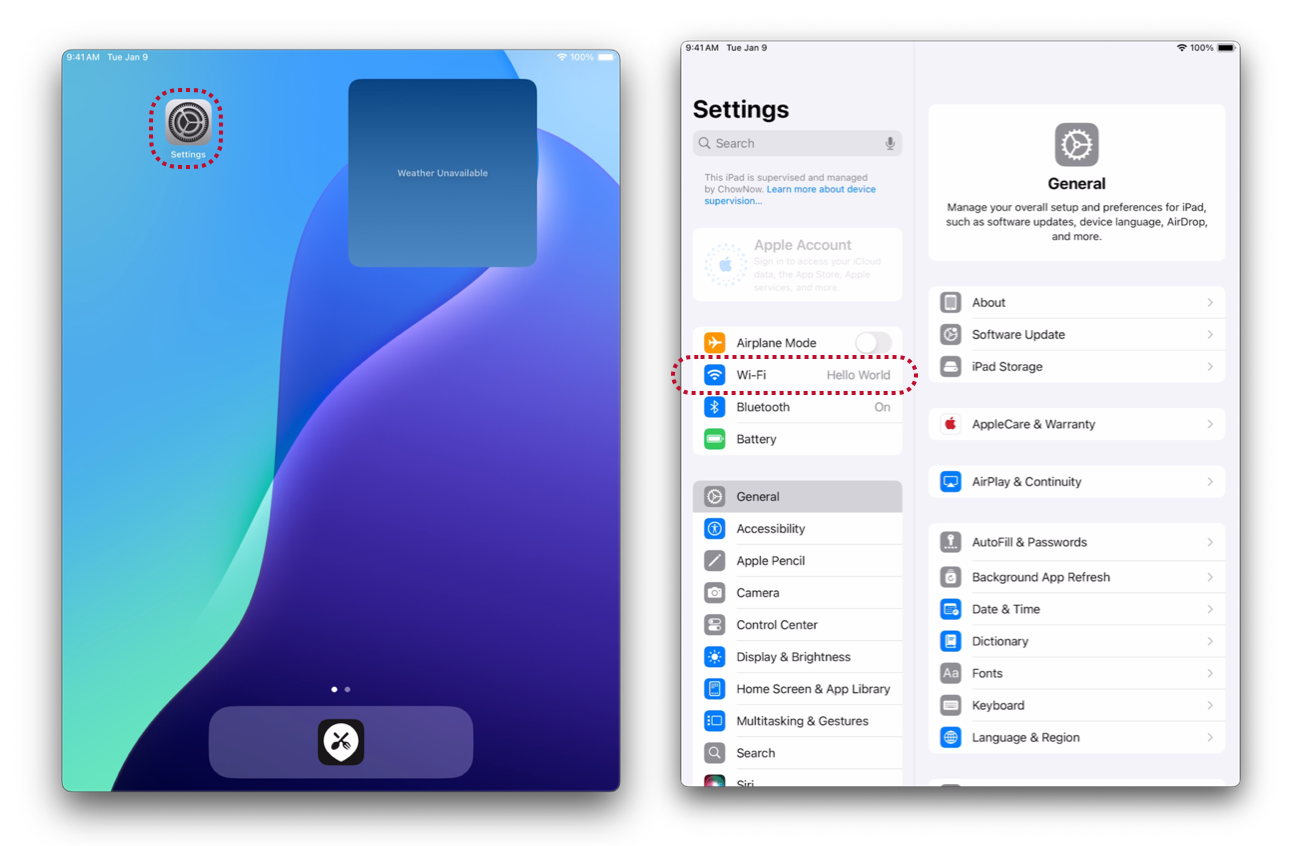 ChowNow Tablet Update Guide - ChowNow
