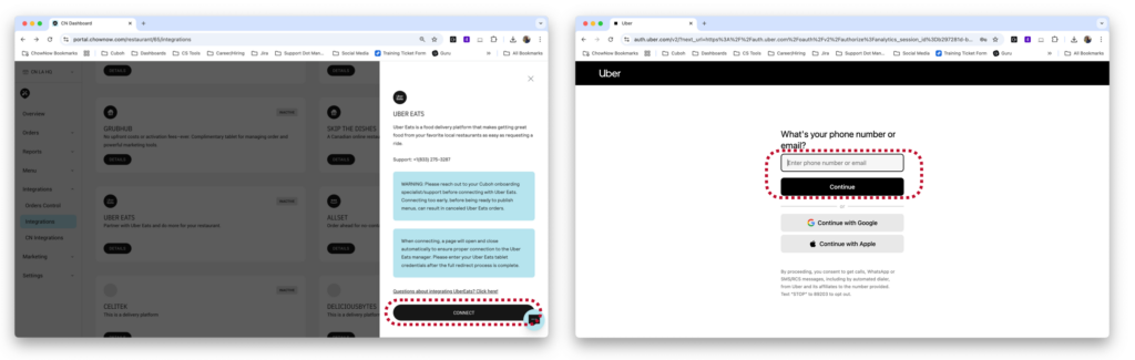 How to integrate with UberEats - ChowNow
