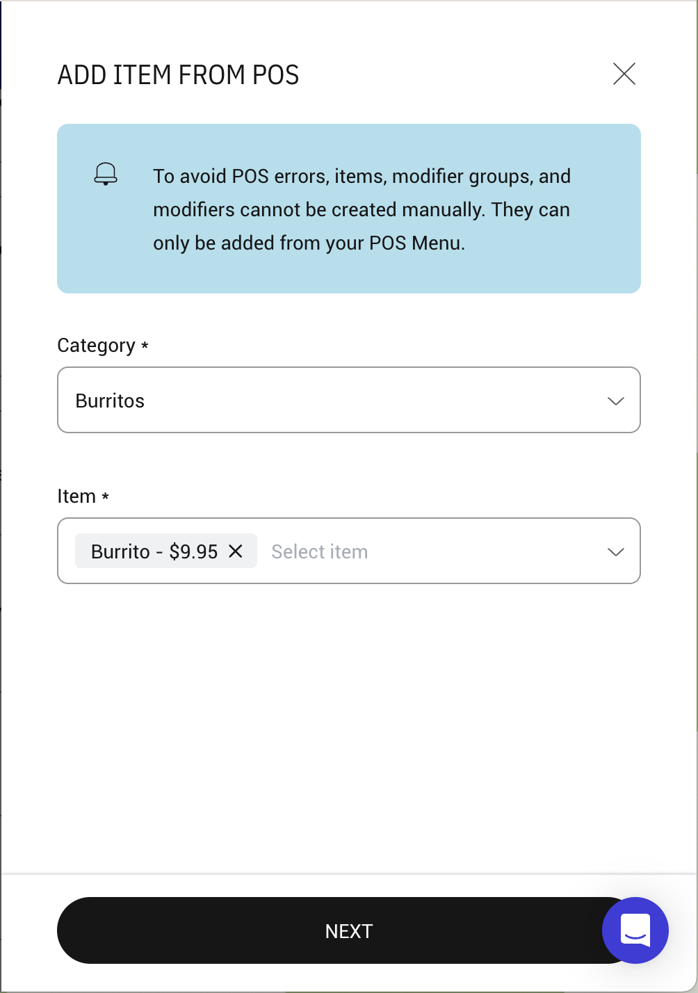How to add new Items using POS Refresh - ChowNow